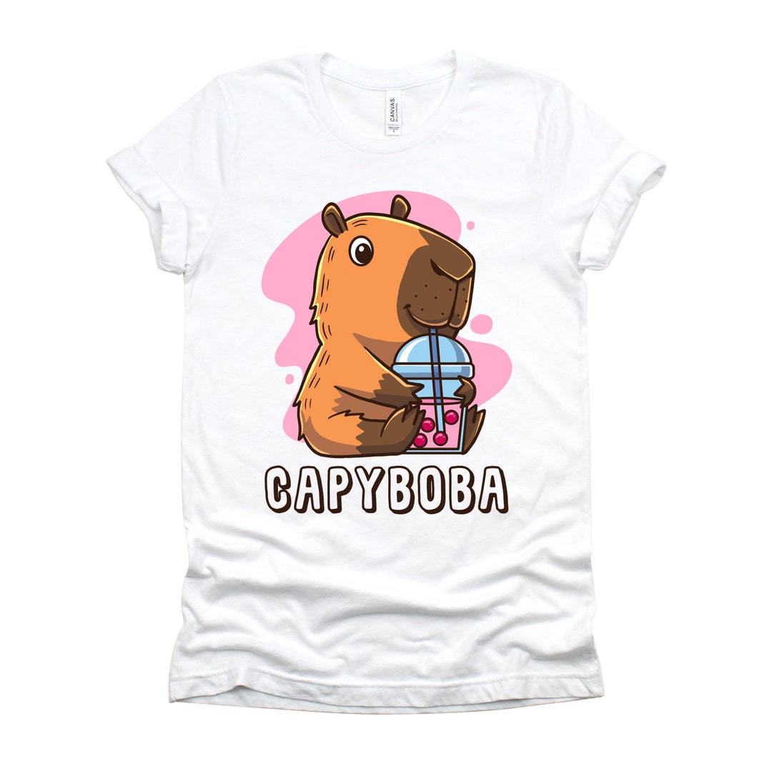 Capyboba Shirt / Boba Milk Tea / Capybara Meme / Milk Tea / Bubble Tea ...