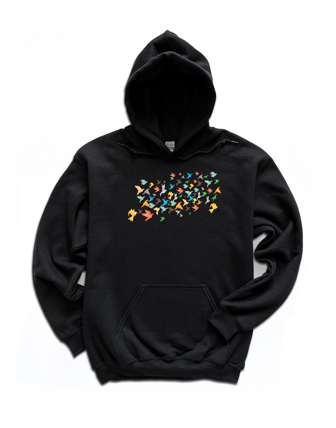 Origami Crane Hoodie | Japanese Paper Bird Pullover | Japan Art ...