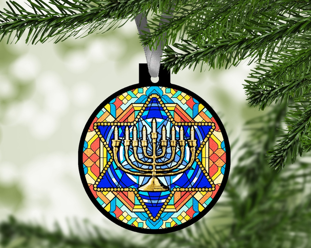 Star of David Ornament / Hanukkah Decor / Menorah Candle / Jewish ...