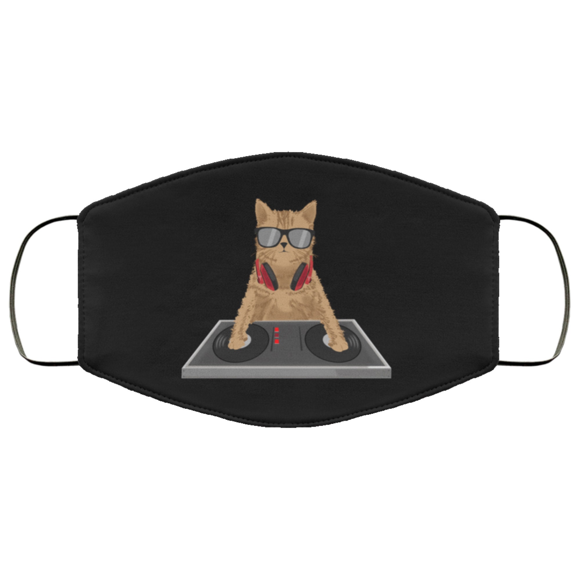 Cool Cat DJ Face Mask Adult & Kids Mask Music Disc Jockey Face | Etsy