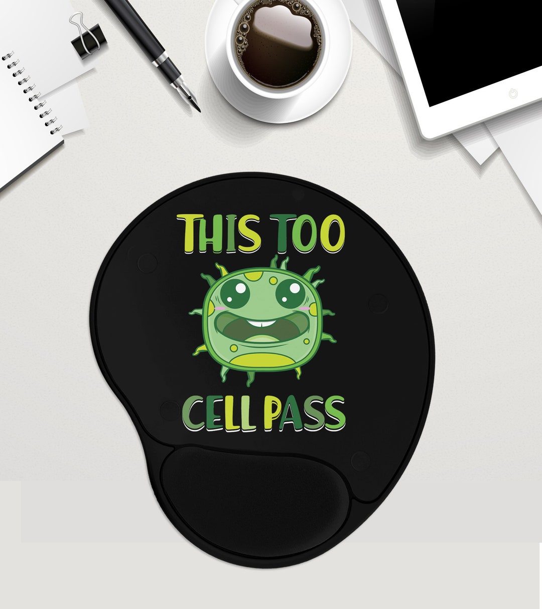 Funny Biology Mouse Pad Cells Science Humor Biologist With Wrist Rest ...