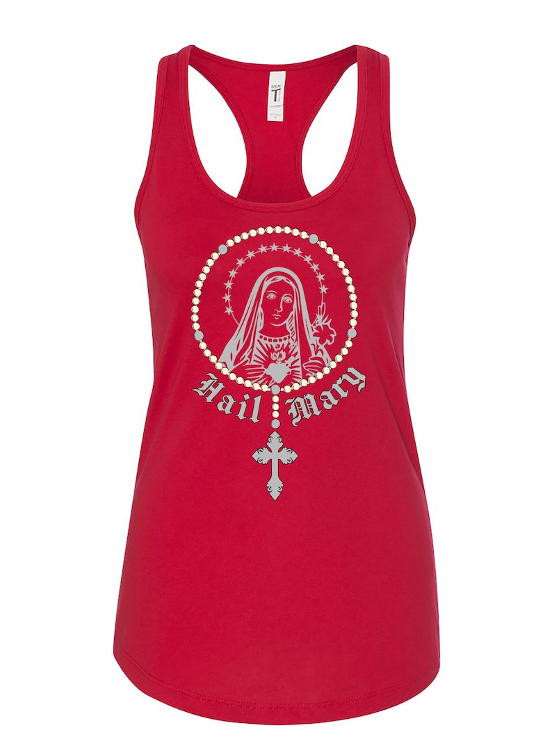 Womens Hail Mary Prayer Top, Virgin Mary Design, Spiritual Gifts ...
