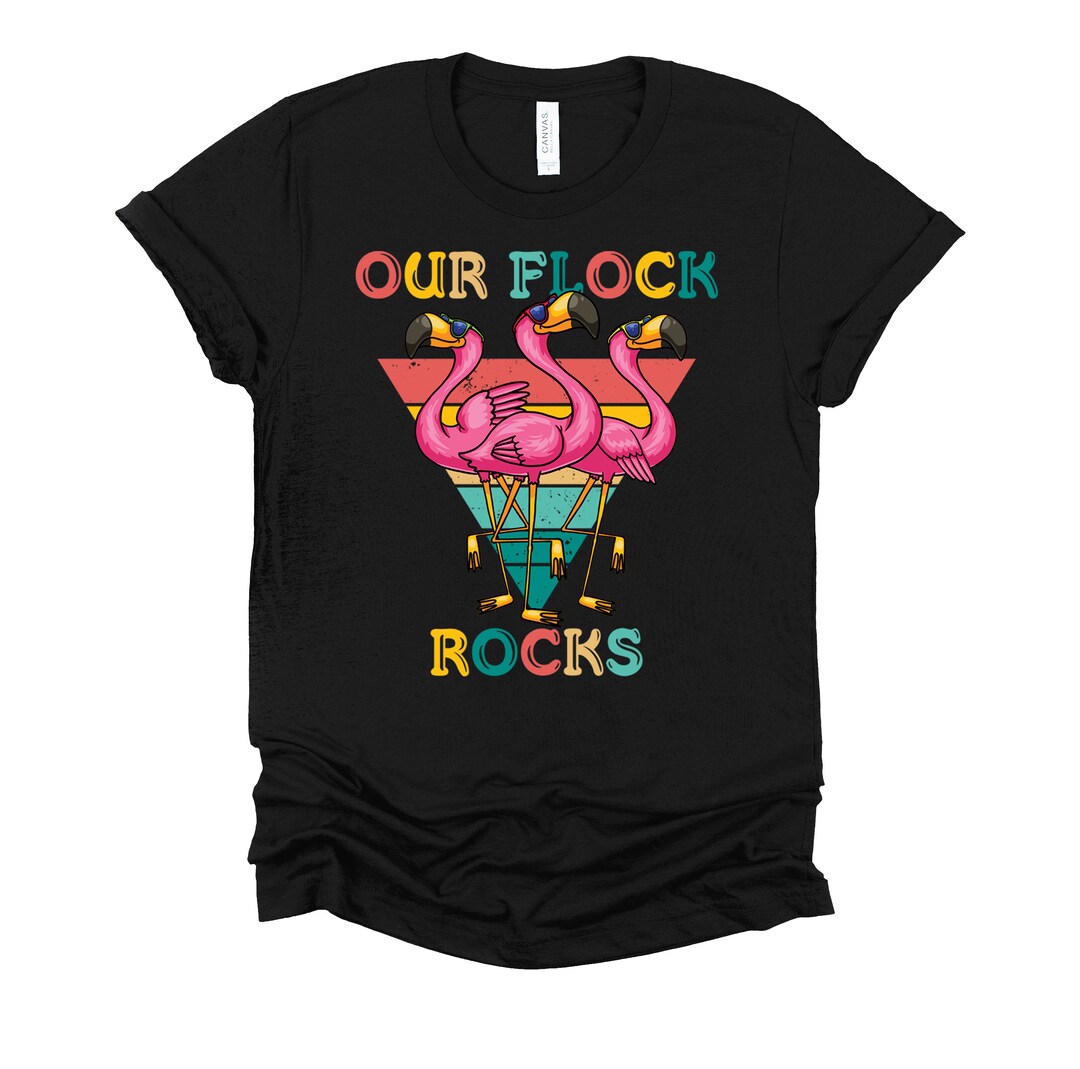 Our Flock Rocks Shirt / Flamingo Party / Bird Lover Gift / Pink ...