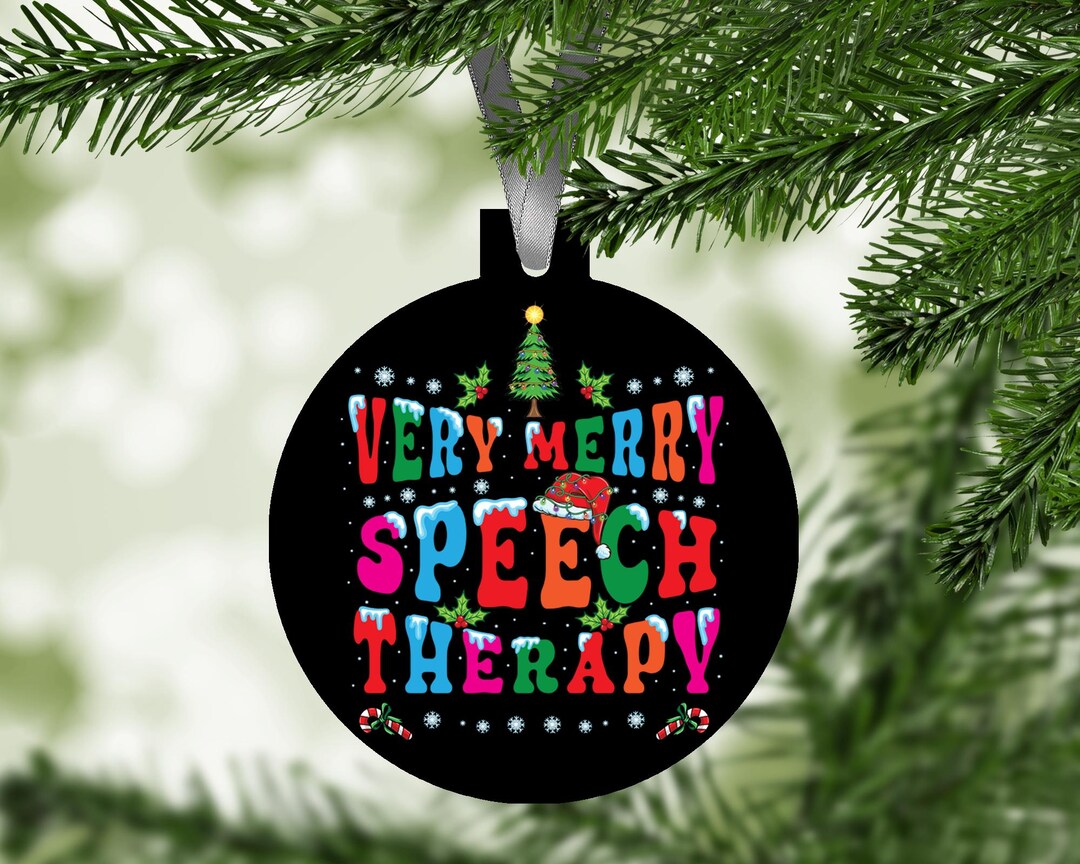 SLP Ornament / Very Merry Speech Therapy / Christmas Decor / Christmas ...
