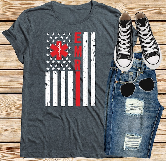 EMR Emergency Tshirt Medical Technician Shirt Paramedic Red | Etsy
