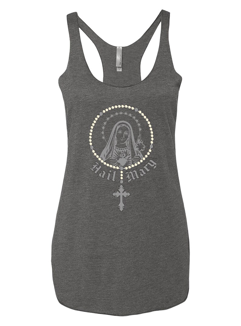Womens Hail Mary Prayer Top Virgin Mary Design Spiritual | Etsy