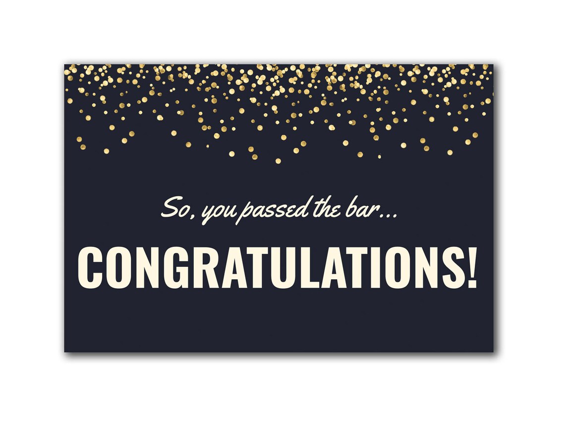 Congratulations You Passed the Bar Card | New Attorney / Lawyer ...