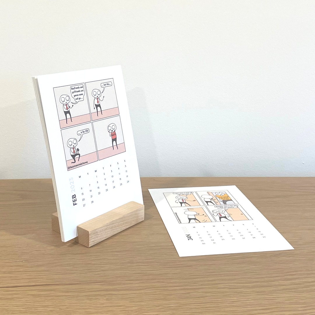 2025 Vertical Desk Calendar | Corporate Humor Monthly Comics ...