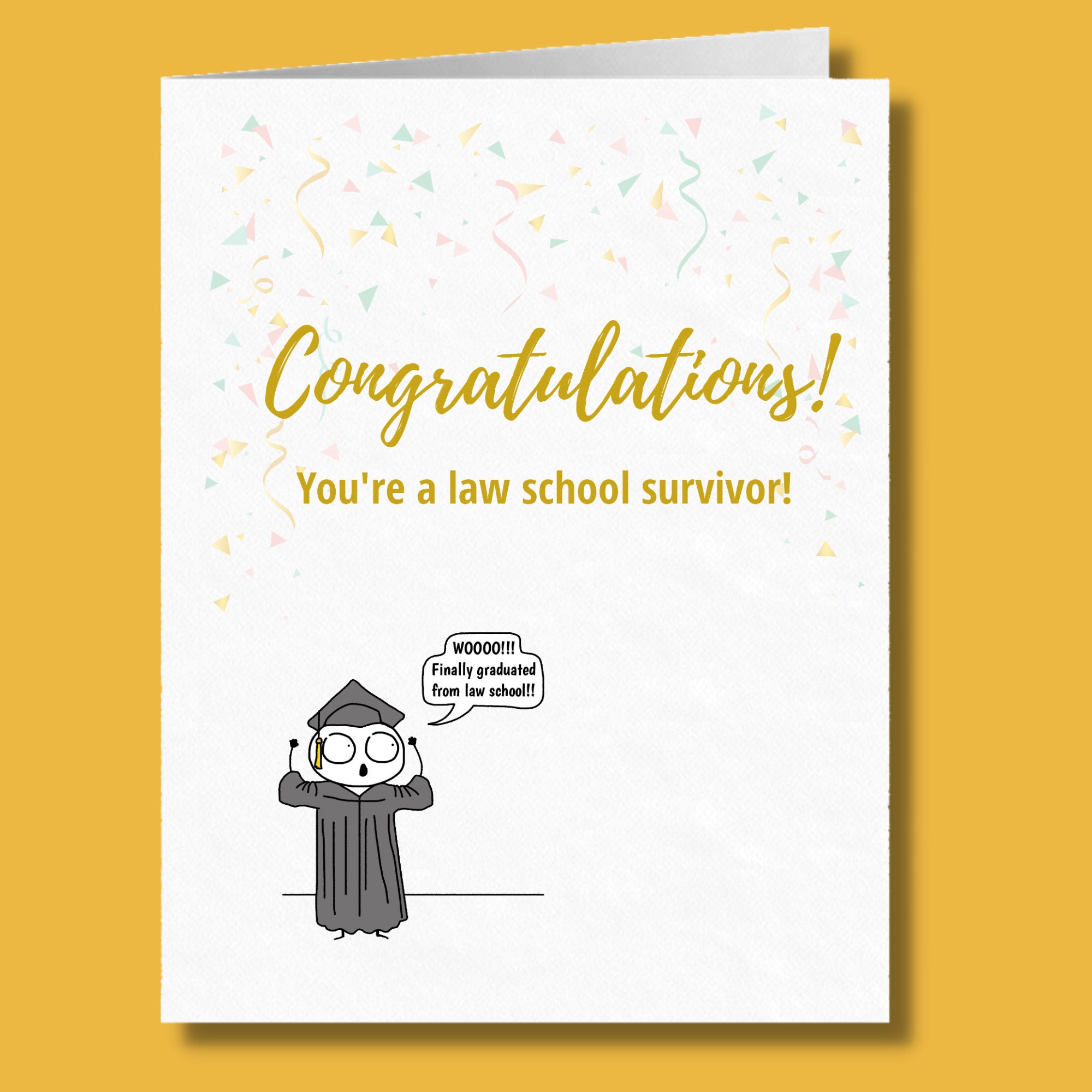 Congratulations Law School Survivor | Law School Graduation Card ...