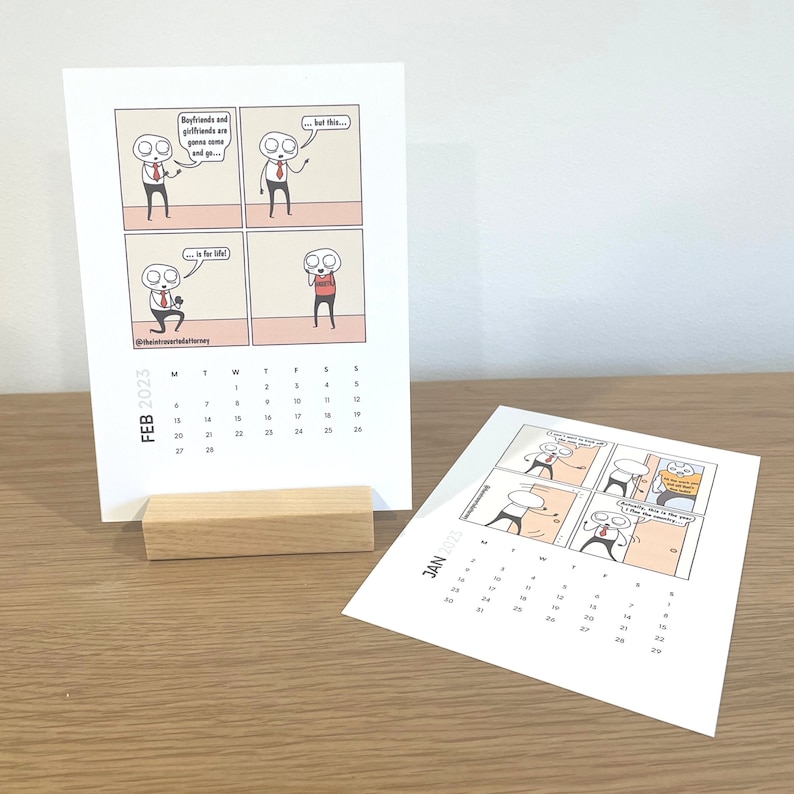 2025 Vertical Desk Calendar | Corporate Humor Monthly Comics ...