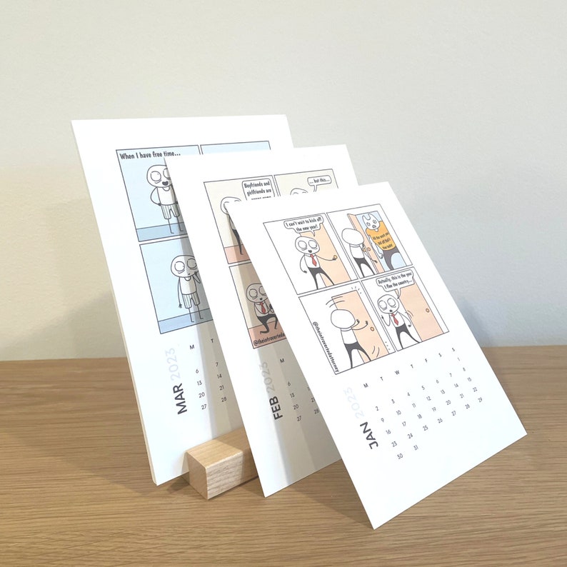 2025 Vertical Desk Calendar | Corporate Humor Monthly Comics ...