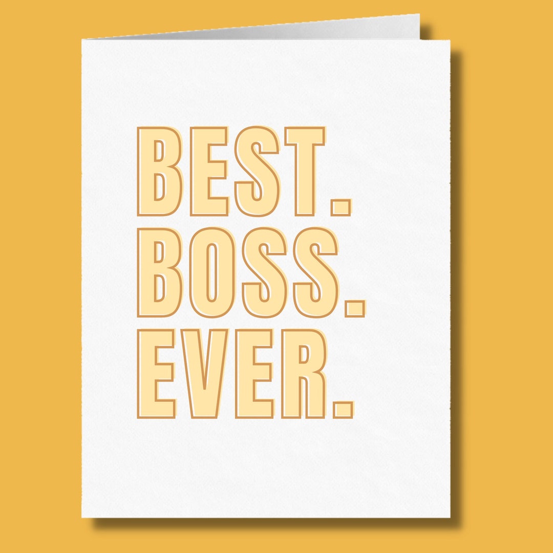 Best Boss Ever | Humorous Boss Birthday, Thank You or Valentine's Day ...