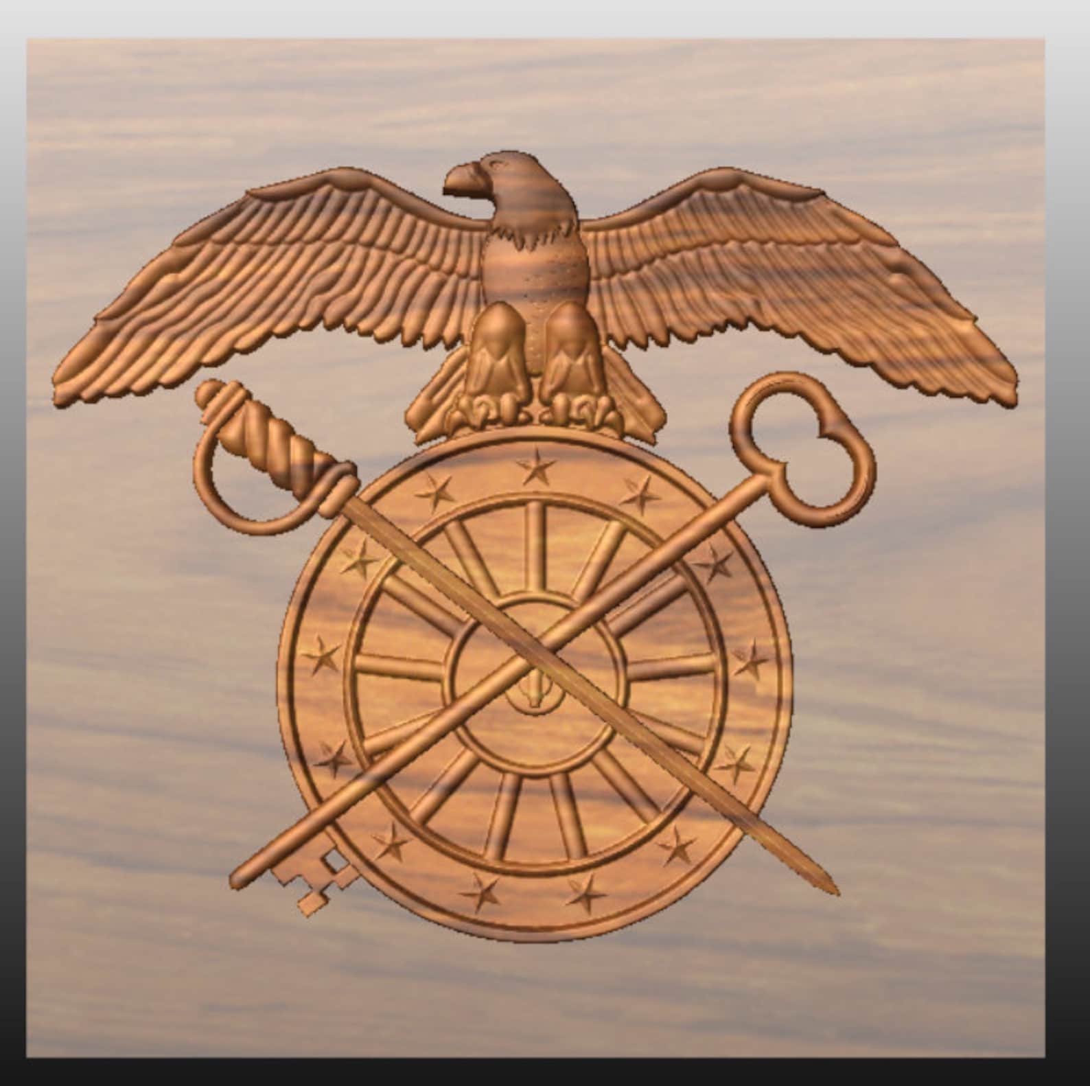 Quarter Master Branch Insignia STL File - Etsy