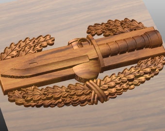 3D STL File for CNC Army Combat Medic Badge - Etsy