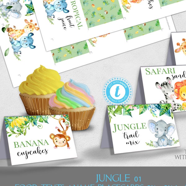 Safari Food Labels - Etsy