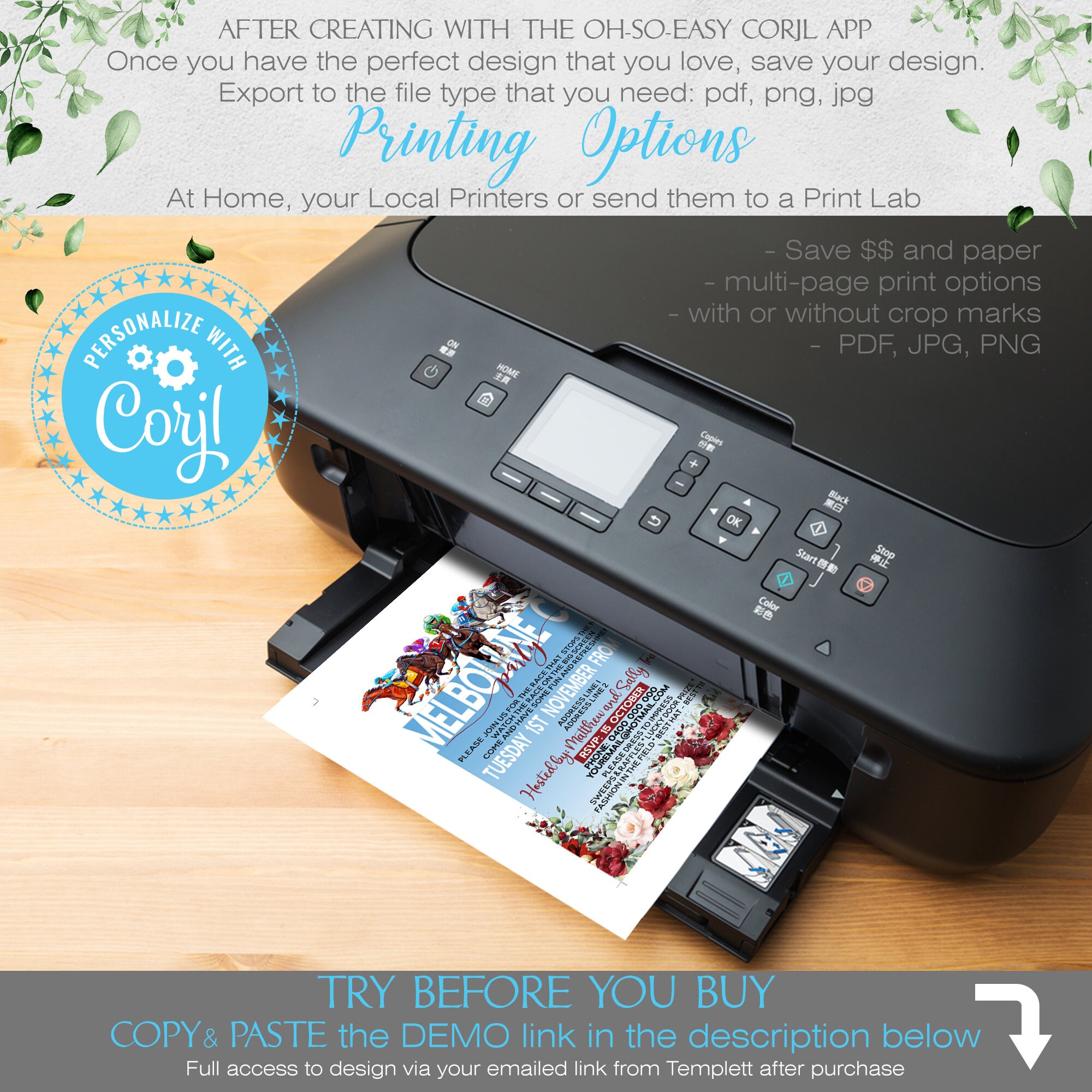 Melbourne Cup Invitation Horse Spring Racing Party Invite - Etsy Australia