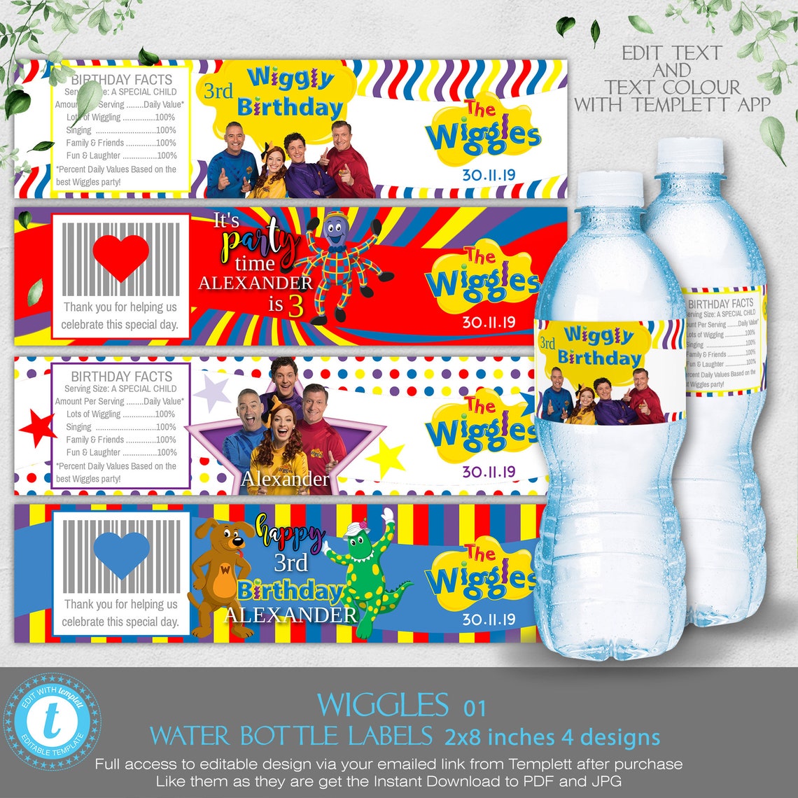 The Wiggles Chocolate Wrappers Wiggles Party Favors Treats | Etsy