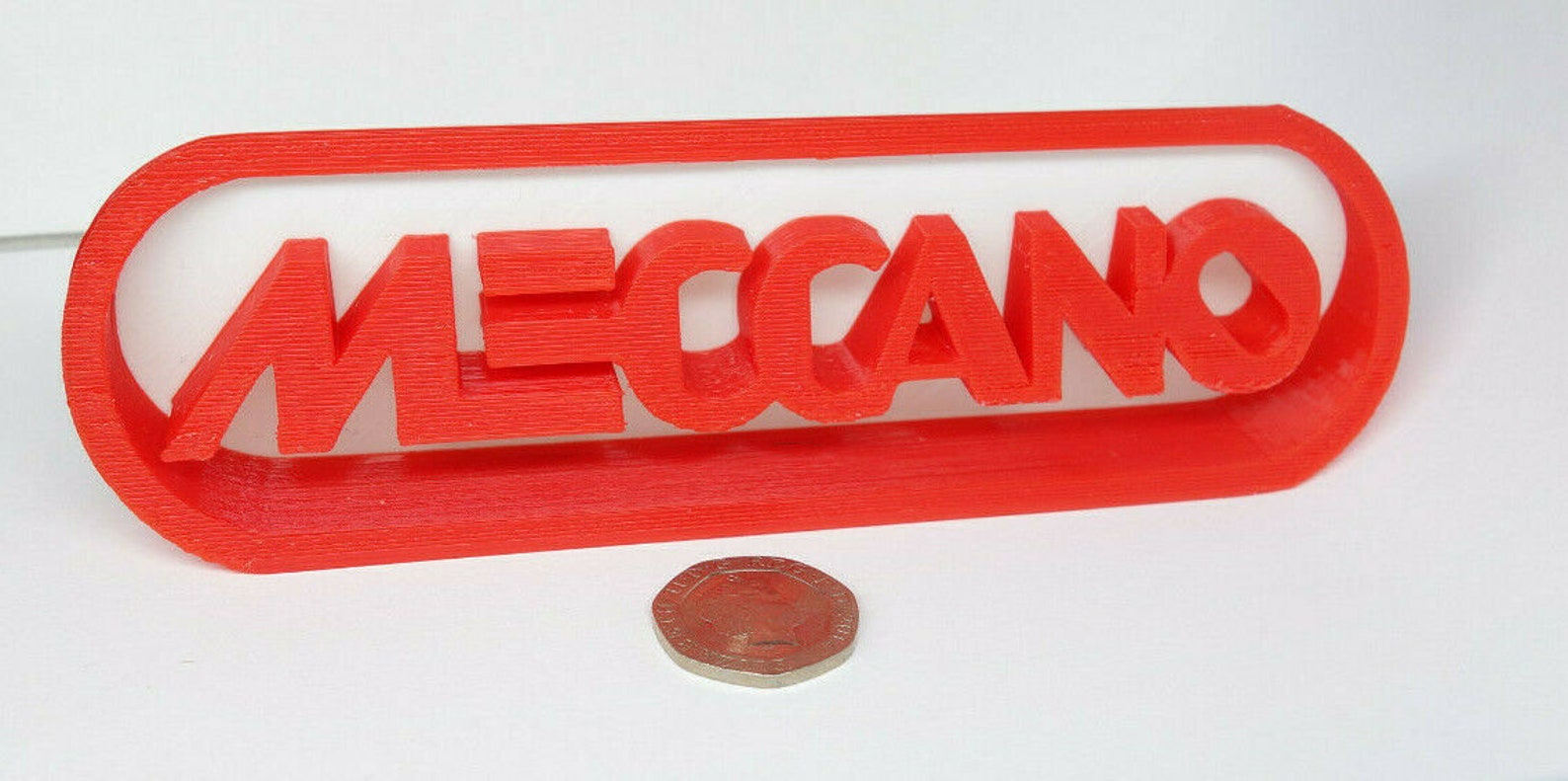 Meccano self standing logo display | Etsy