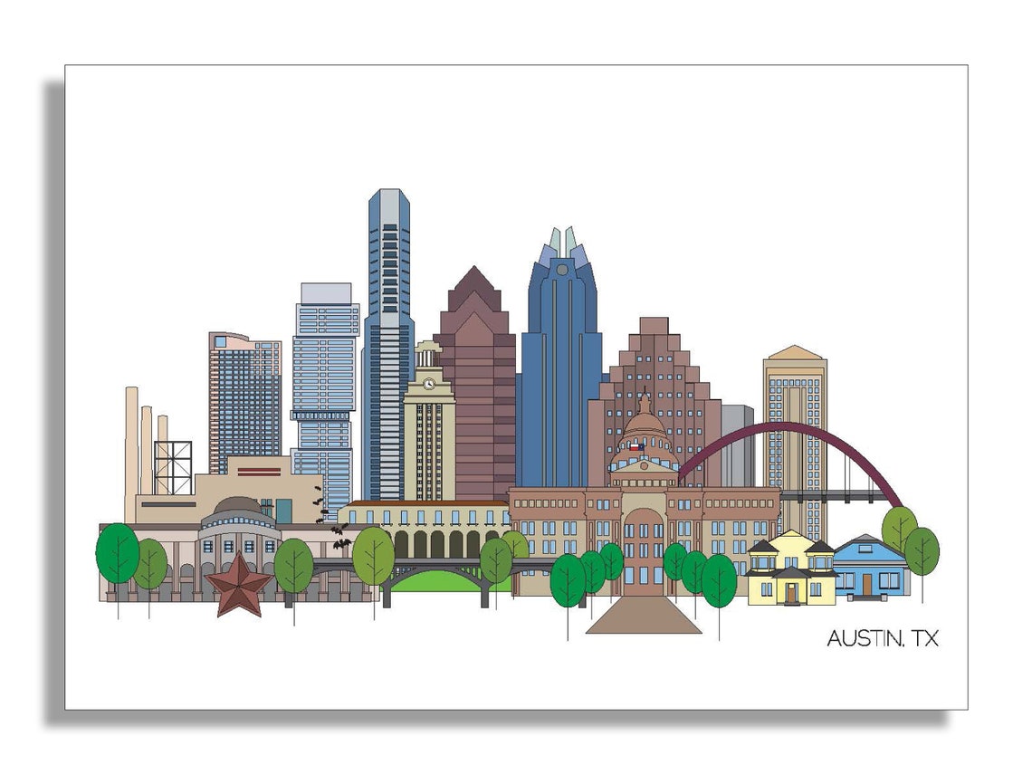 Austin Landmarks | Etsy