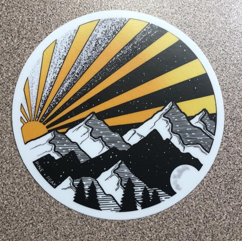 Sunrise Sticker - Etsy