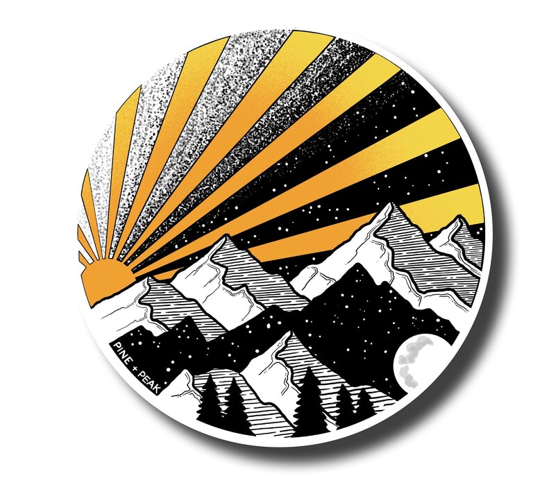 Sunrise Sticker - Etsy