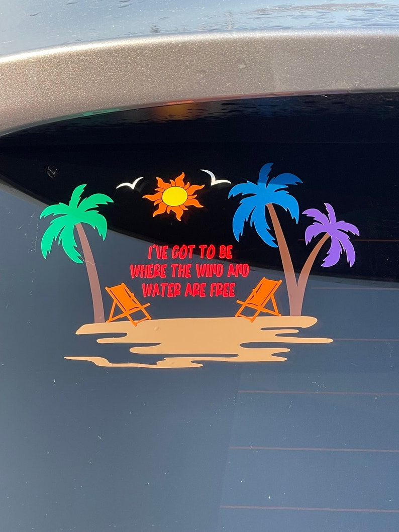 TROPICAL Jimmy Buffett Themed Car Decal/sticker “i’ve Got to Be Where ...