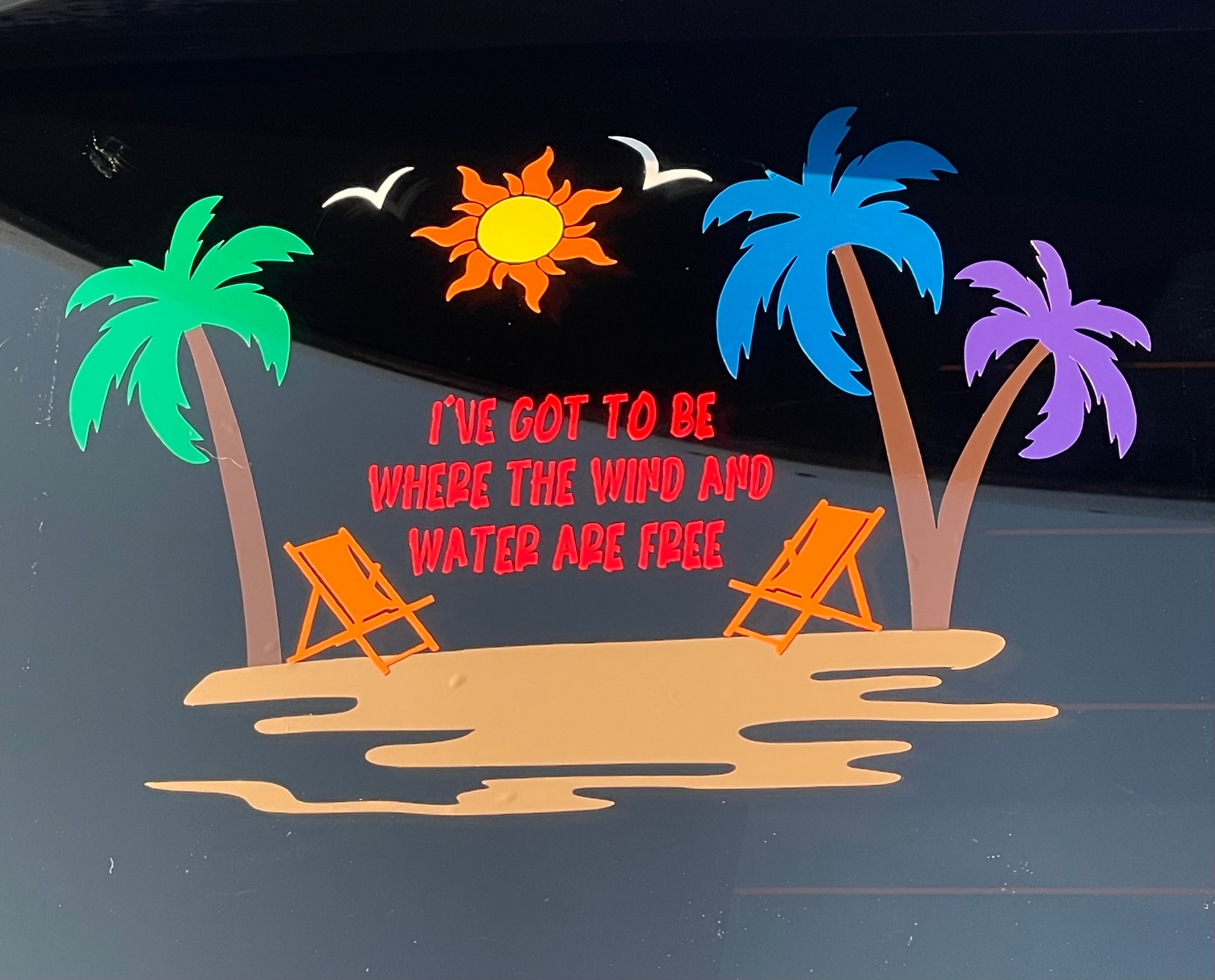TROPICAL Jimmy Buffett Themed Car Decal/sticker “i’ve Got to Be Where ...