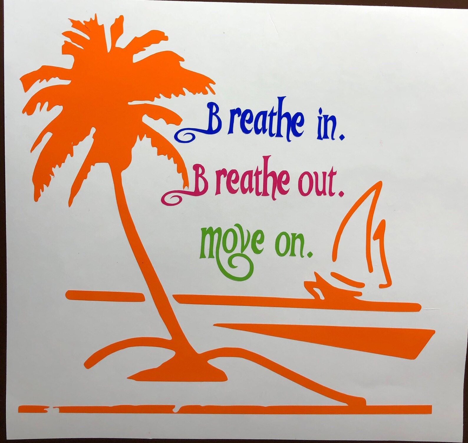 TROPICAL Jimmy Buffett Theme Window Car Decal/sticker Breathe - Etsy