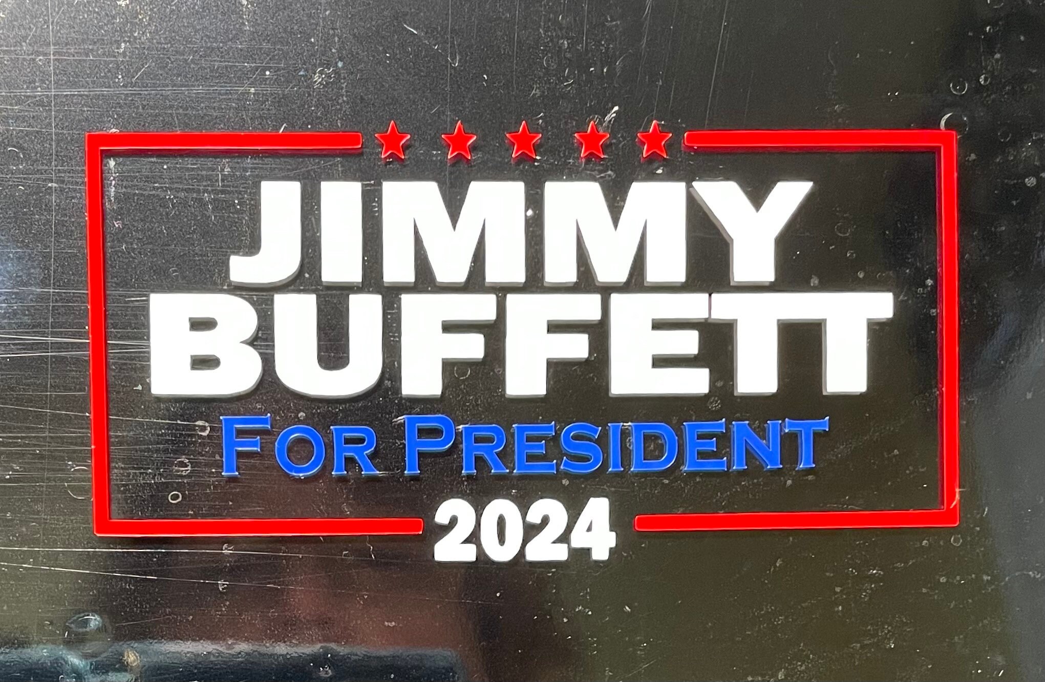 TROPICAL Themed Decal Sticker jimmy Buffett for President - Etsy