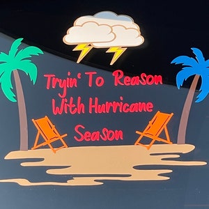 TROPICAL Jimmy Buffett Themed Car Decal/sticker “tryin’ to Reason With ...