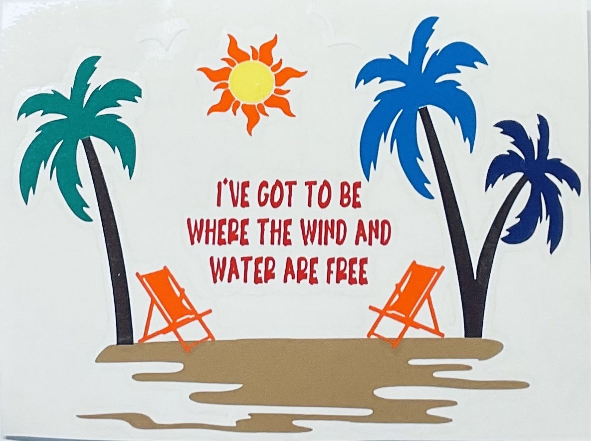 TROPICAL Jimmy Buffett Themed Car Decal/sticker “i’ve Got to Be Where ...