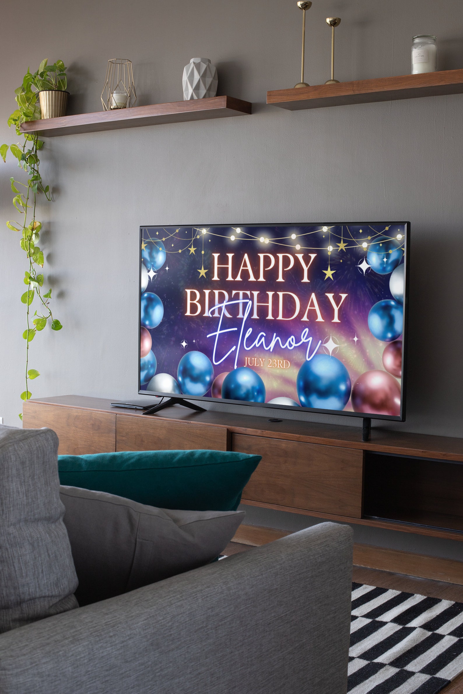 Editable Birthday Party Background Video Template (canva, Digital ...
