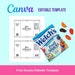 Fruit Snacks Wrapper Template: Editable Party Favor (digital Template ...