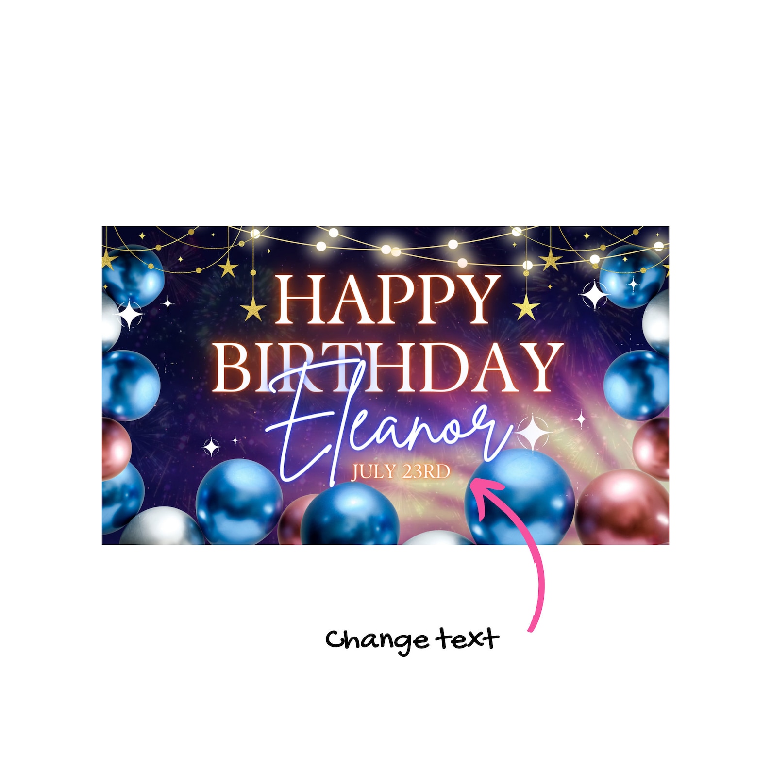 Editable Birthday Party Background Video Template (canva, Digital ...