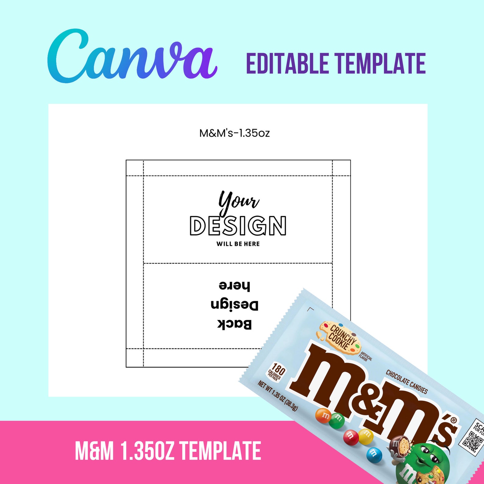 Party Favor Template Candy Wrapper Template | Editable | Canva | DIY ...