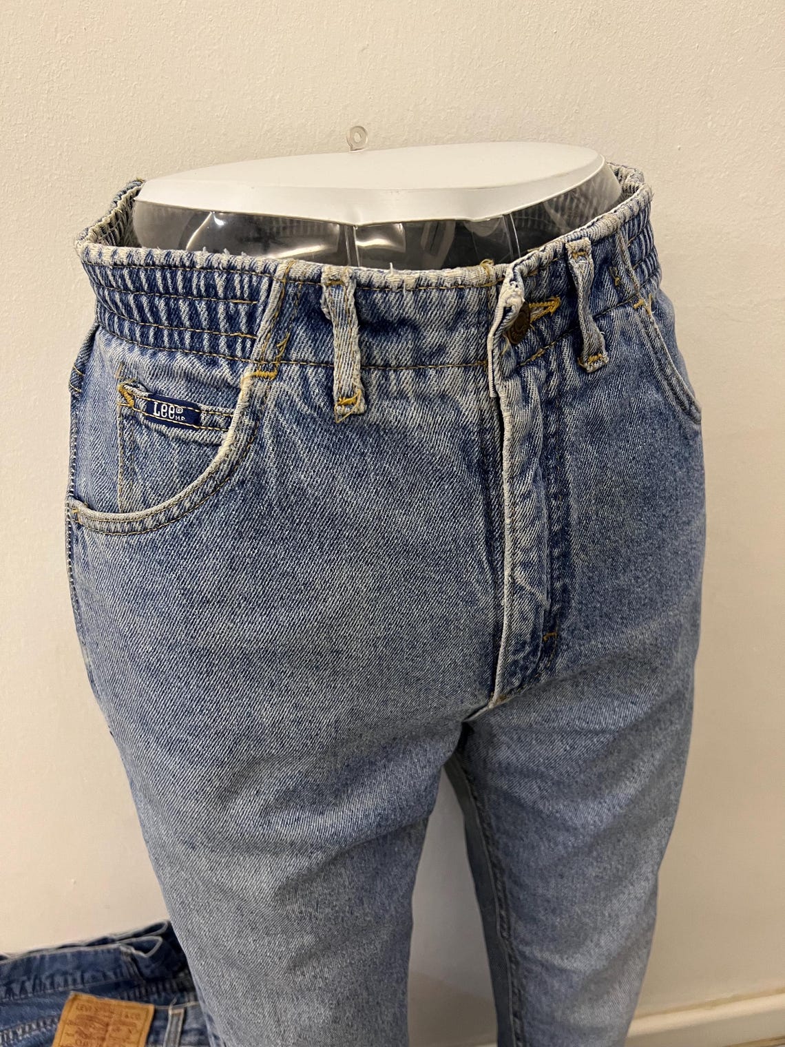 Vintage 90s Womens Pocketless Jeans Lee Rockies Highwaist Faded ...