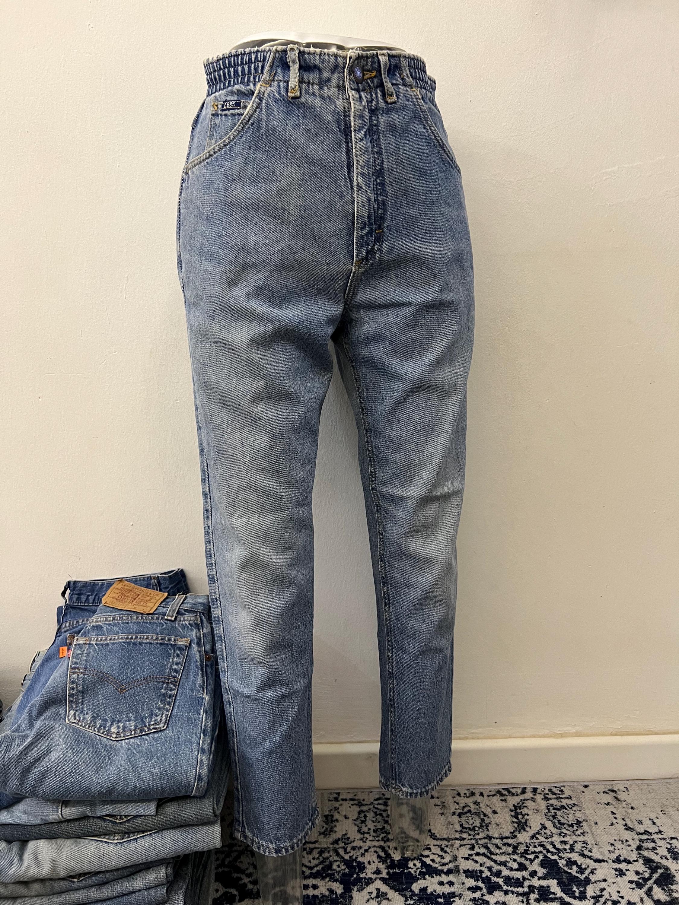 Vintage 90s Womens Pocketless Jeans Lee Rockies Highwaist Faded ...