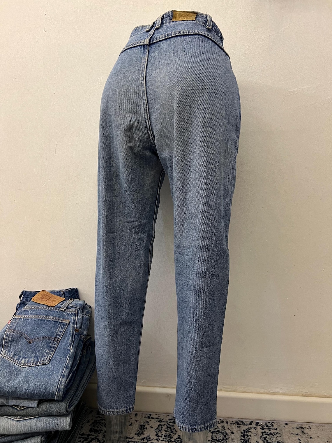 Vintage 90s Womens Pocketless Jeans Lee Rockies Highwaist Faded ...