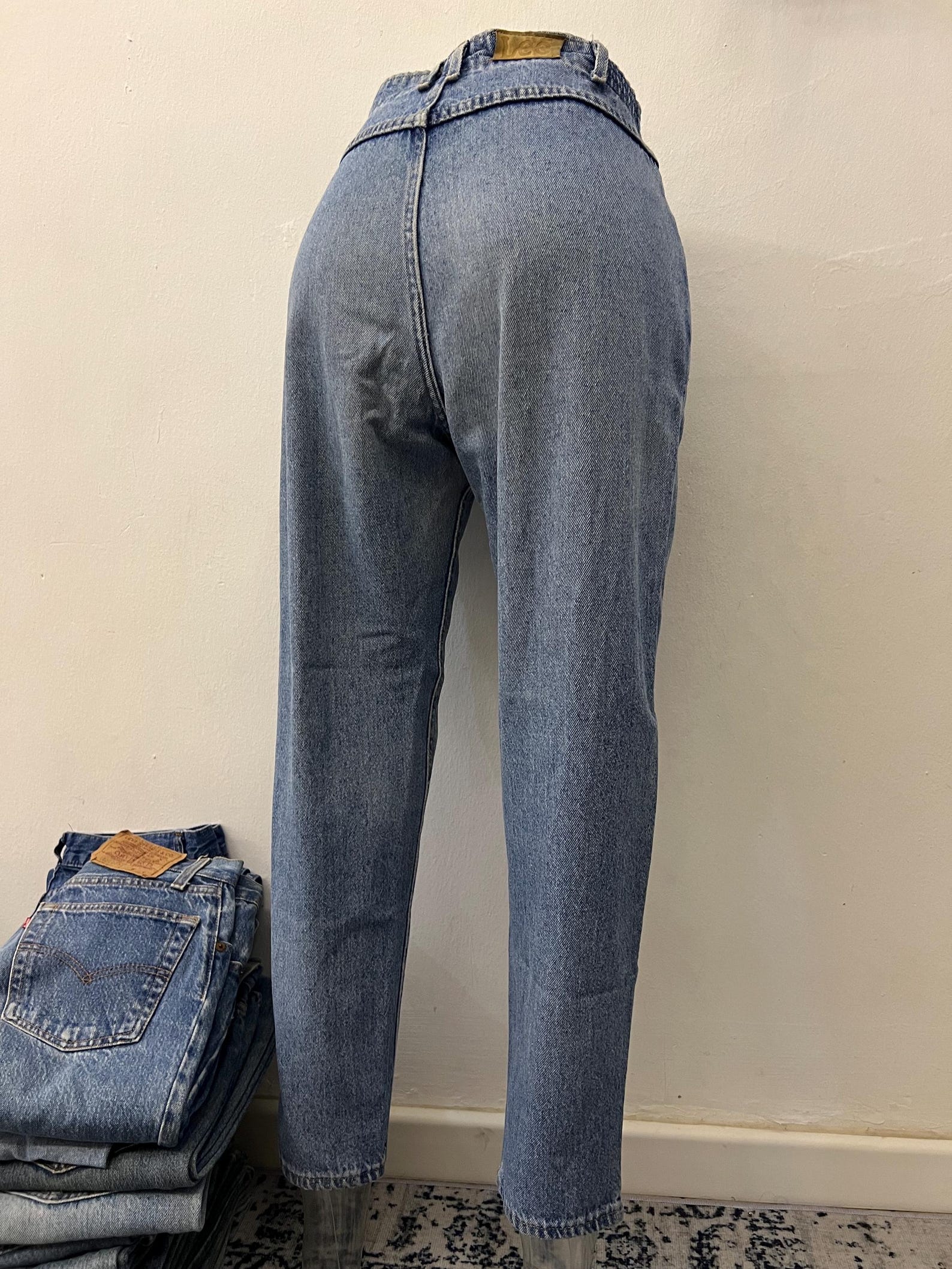 Vintage 90s Womens Pocketless Jeans Lee Rockies Highwaist Faded ...