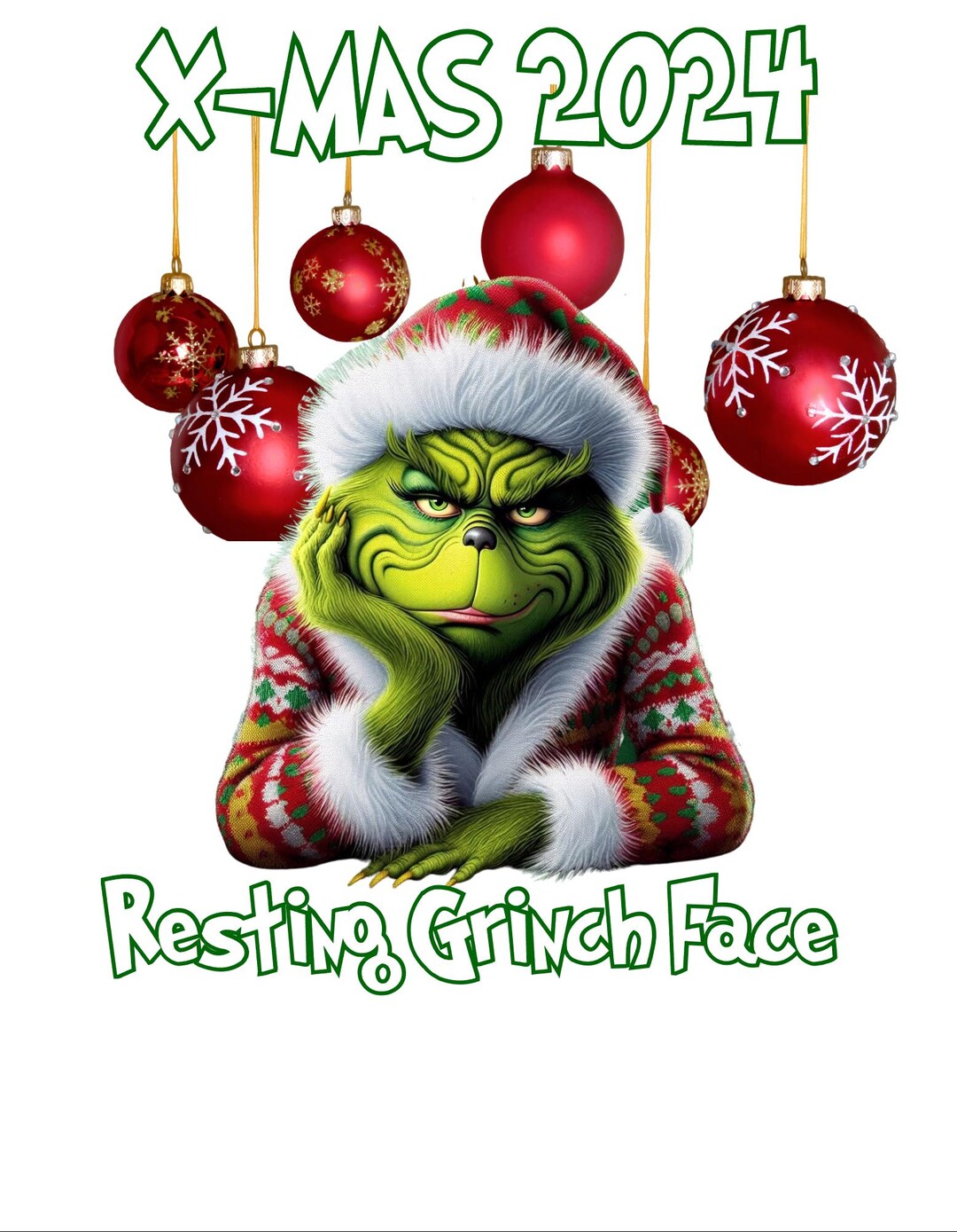 Resting Grinch Face - Etsy