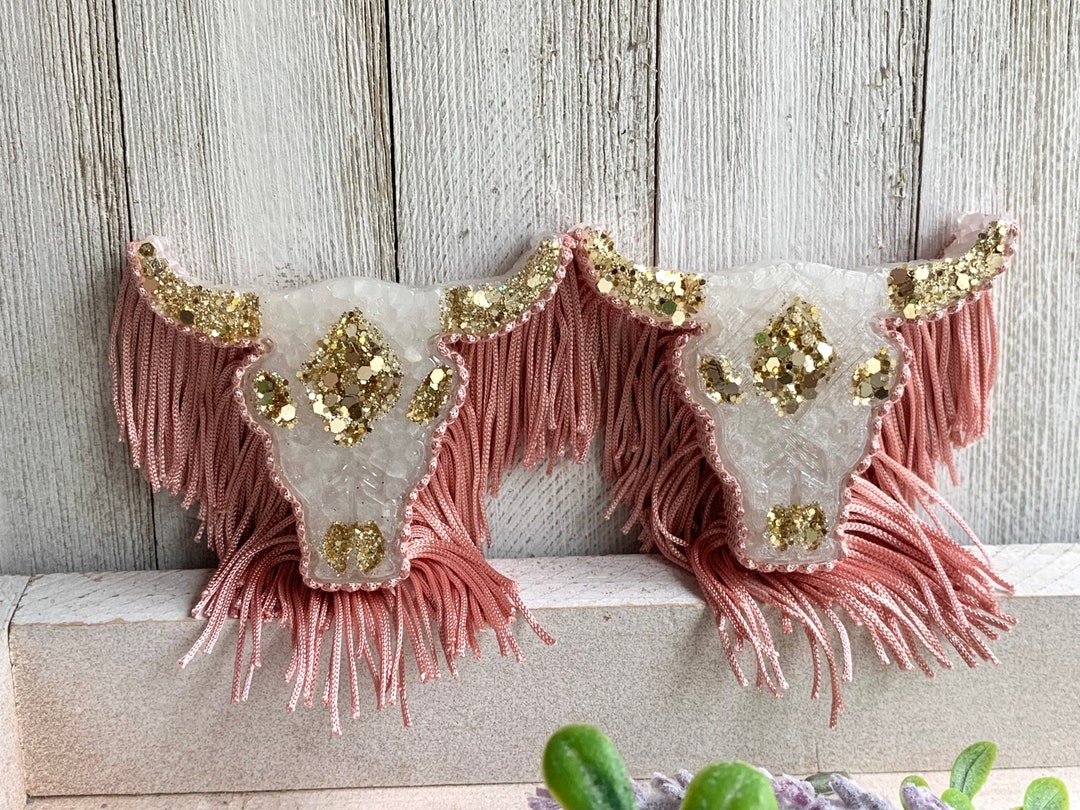 Rose Gold Fringe Aztec Bull Skull Vent Clip Car Freshie Freshener ...