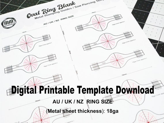 Oval Ring Blank Templates Oval Section Metal Stamping and | Etsy