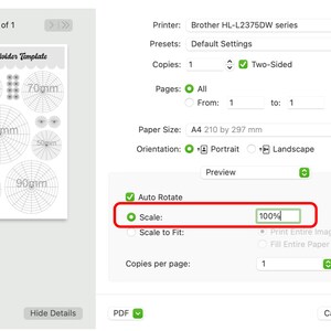Circle Divider Templates, Circular Graph, 10mm to 100mm, A4 Printable ...
