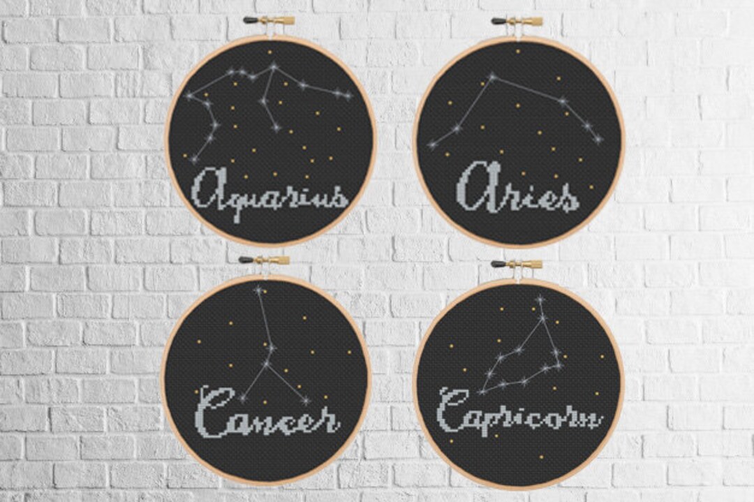 Star Signs Cross Stitch Pattern Individual Patters for All Twelve Star ...