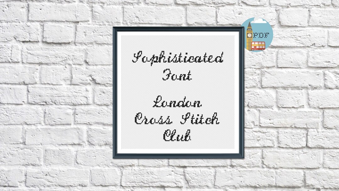 Sophisticated Cross Stitch Font, Fancy Cross Stitch Alphabet, Italic ...