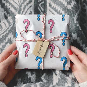 Fun Question Mark Gift Wrap, Thick Wrapping Paper, Boy or Girl Birthday ...