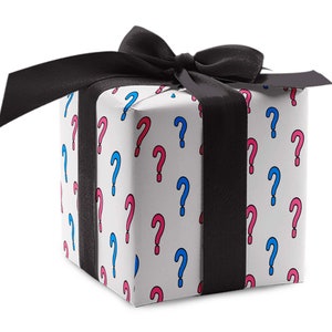 Fun Question Mark Gift Wrap, Thick Wrapping Paper, Boy or Girl Birthday ...