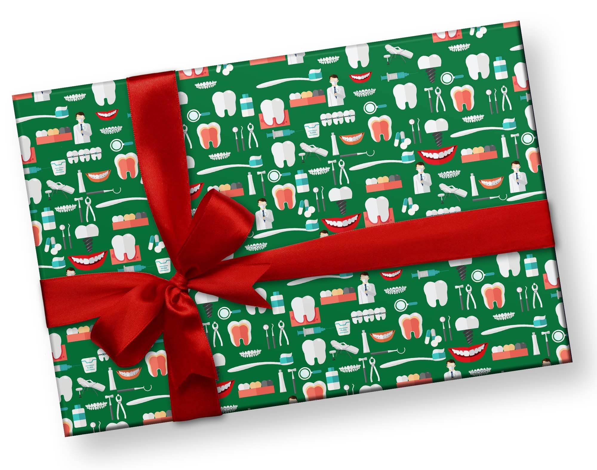 Tooth Toothpaste Wrapping Paper Roll Dentist Gift Wrap Sheet | Etsy