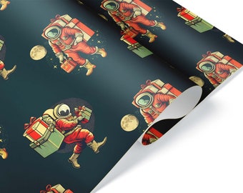 ASTRONAUT SPACE WRAP Science Stationery Astronomy Gift Wrapping Paper ...