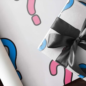 Fun Question Mark Gift Wrap, Thick Wrapping Paper, Boy or Girl Birthday ...